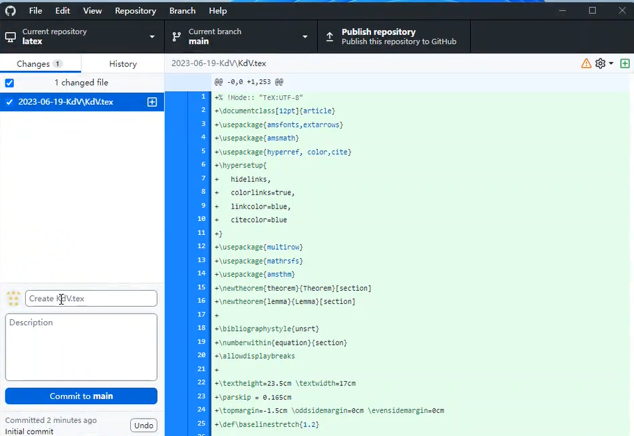 Tex文件版本控制 | JMx's Blog